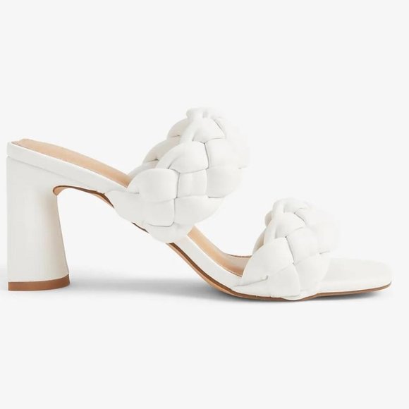 Express | Shoes | Braided Double Band Block Heel Sandals Express Shoes ...